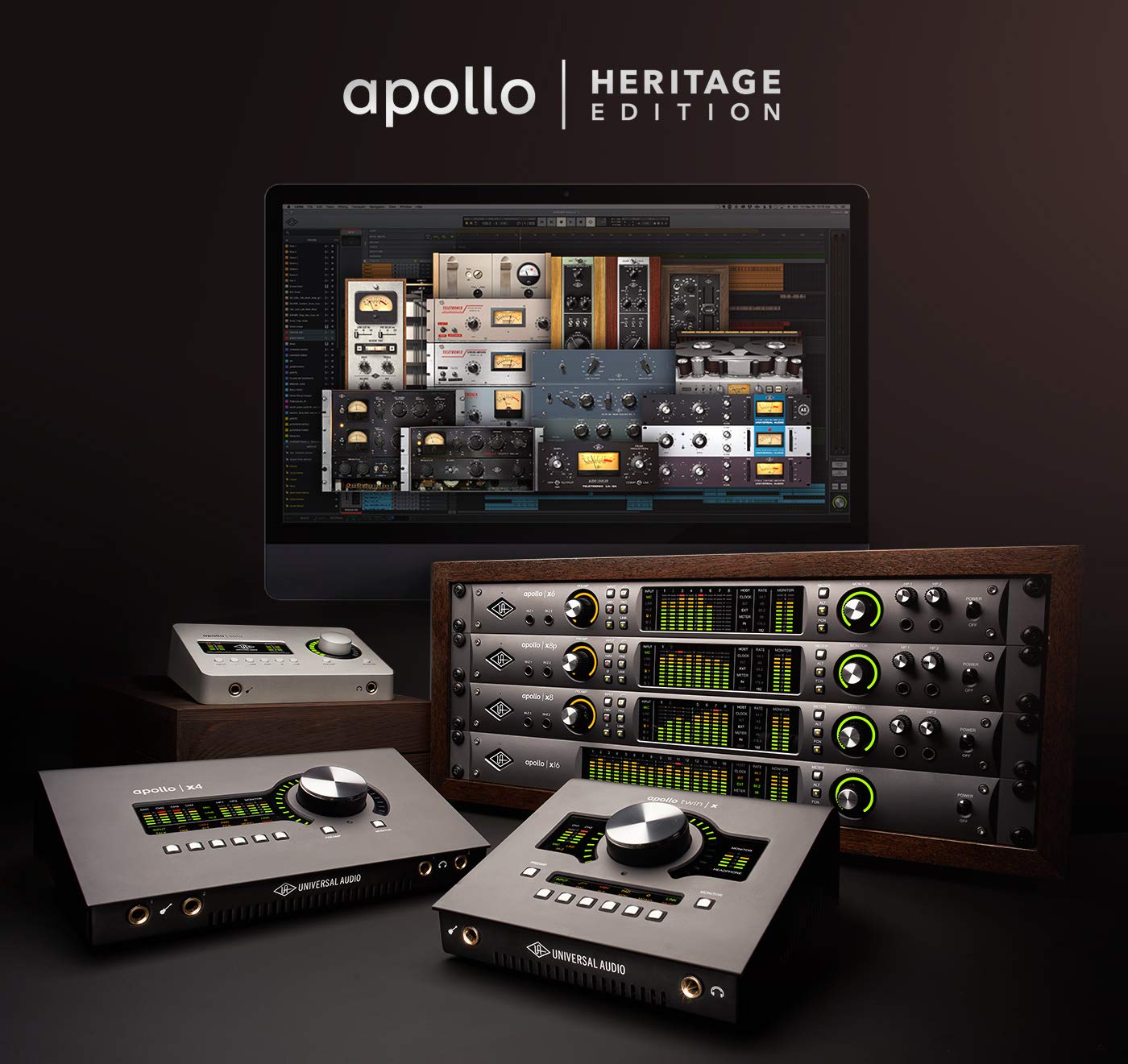 Universal Audio Apollo Solo Heritage Edition (APLS-HE) and Audio-Technica ATH-M50X Professional Studio Monitor Headphones