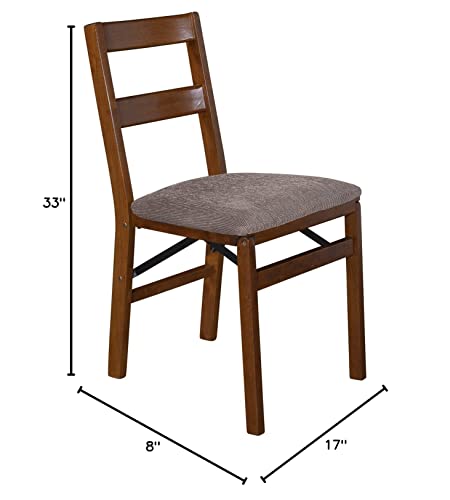Stakmore Classic Slat Back Folding Chair Finish, Set of 2, Fruitwood
