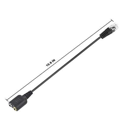 Onvian RJ9 Male to 3.5mm Female Plug Headset Jack Phone Audio Adapter Cable
