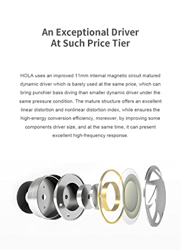 Fanmusic Truthear HOLA Earphone Dynamic in-Ear Minitors with 0.78 2Pin Interchangeable Cable(with Mic)