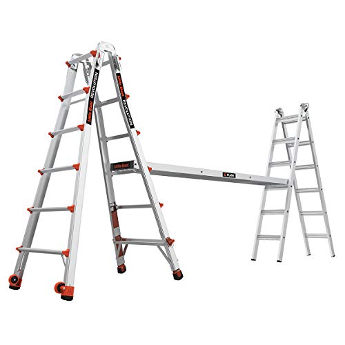 Little Giant Ladders, Revolution with Ratchet Levelers, M26, 26 ft, Multi-Position Ladder, Ratchet™ leg levelers, Aluminum, Type 1A, 300 lbs weight rating (12026-801)