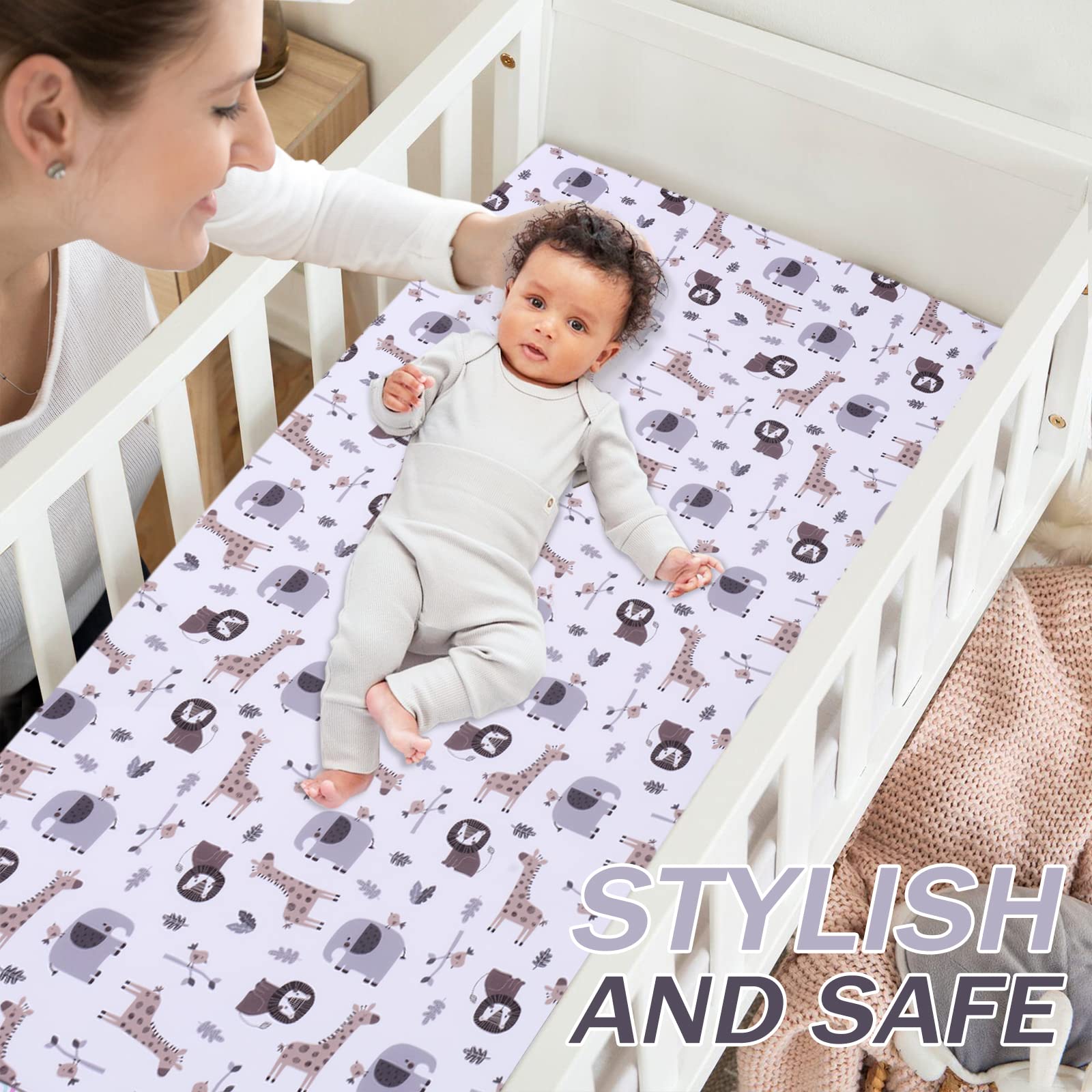 Cloele Baby Boy Crib Bedding Set 4 Piece Space Baby Comforter Bed Set Includes Crib Skirt Crib Quilt Fitted Sheet Toddler Pillowcase - Rocket Soft Nursery Bedding Set for Boys