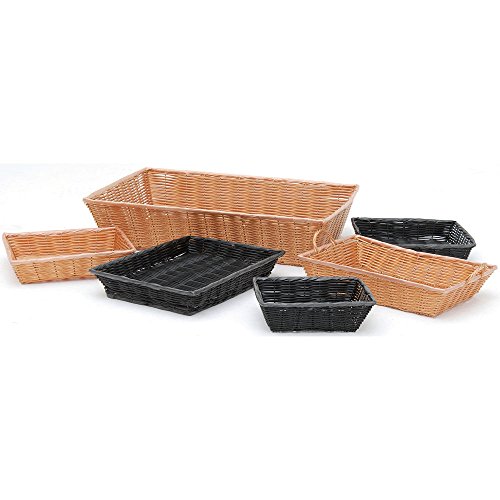 Wicker Basket, Black 12" x 12" x 2 1/2"