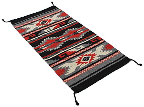 Onyx Arrow Southwest Décor Area Rug, 20 x 40 Inches, Durango Red, Gray, Black