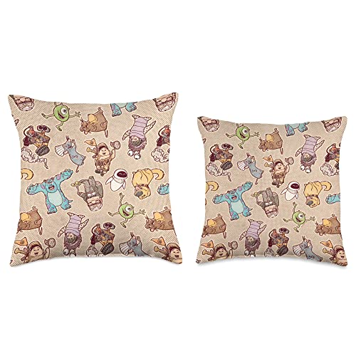 PIXAR Disney Characters Halftone Print Throw Pillow, 16x16, Multicolor