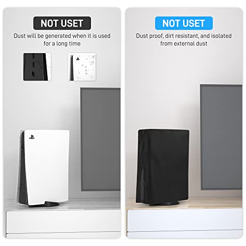 FANPL Dust Cover Kit for PS5,12 in 1 Accessories with Soft Dust Case for Playstation 5 Console, Silicone Plugs for Port, Cleaner Kit - Waterproof Scratchproof Dust Set for PS5