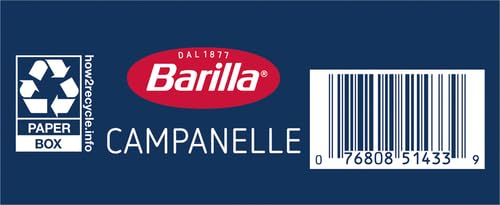 Barilla Campanelle Pasta, 16 oz. Box - Non-GMO Pasta Made with Durum Wheat Semolina - Kosher Certified Pasta