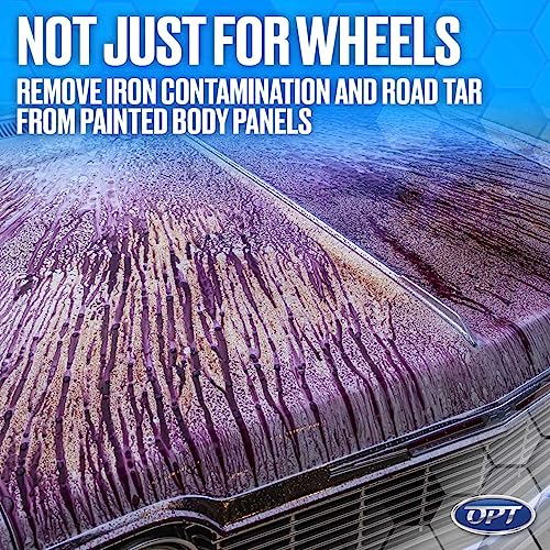 Optimum FerreX Iron Remover - 17 oz., Multi-Use Car Detailing Spray Acts as a Tar Remover and Car Wheel Cleaner, Safe for Use on Cars, RV's, Motorcycles, and Boats