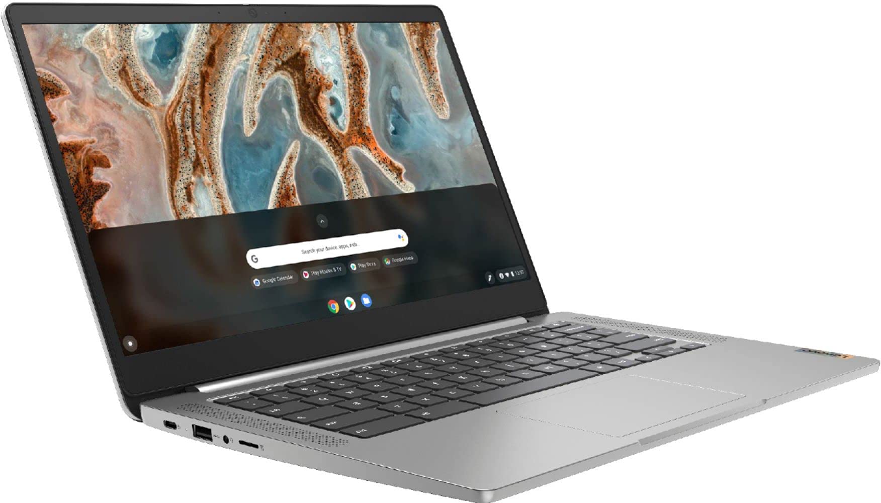 Lenovo Chromebook 14" FHD Touchscreen Laptop for Business, Student, Octa-Core MediaTek MT8183, 4GB RAM, 64GB eMMC+64GB Card, WiFi, Webcam, 10+ Hours Battery, Chrome OS, Arctic Grey | TGCD Bundle