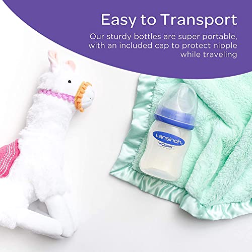 Lansinoh mOmma Breastmilk Feeding Bottle with NaturalWave Nipple, 8 Ounce, BPA