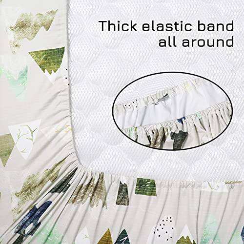 TANOFAR Mountains Baby Boy Crib Sheet Toddler Bed Sheets Soft Breathable Nursery Bedding