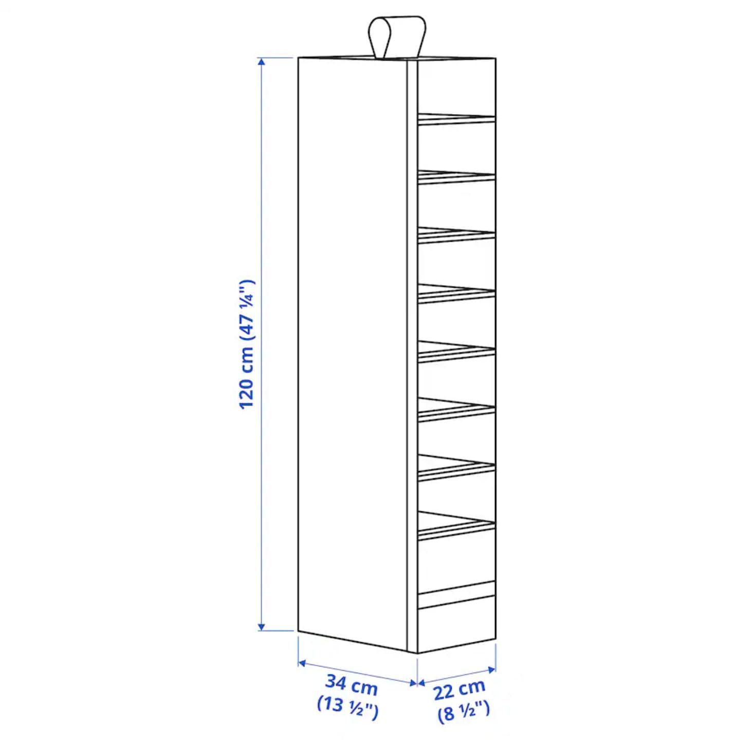 Ikea Storage organizer hanging 9 Compartments skubb White