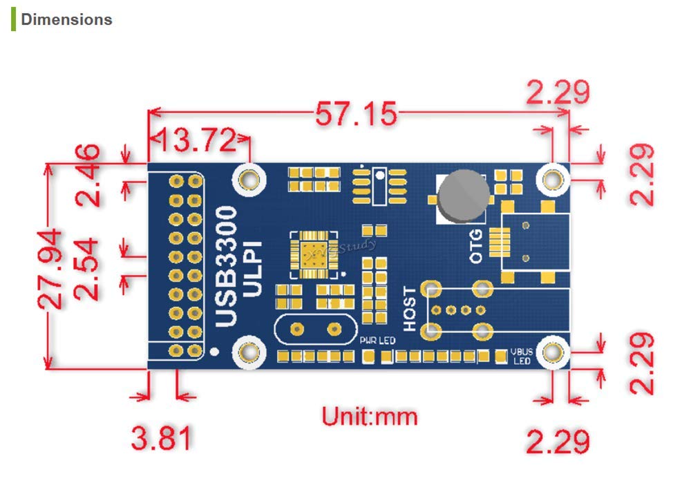USB3300 USB HS Board Host OTG PHY Low Pin ULPI Evaluation Development Module Kit @XYGStudy