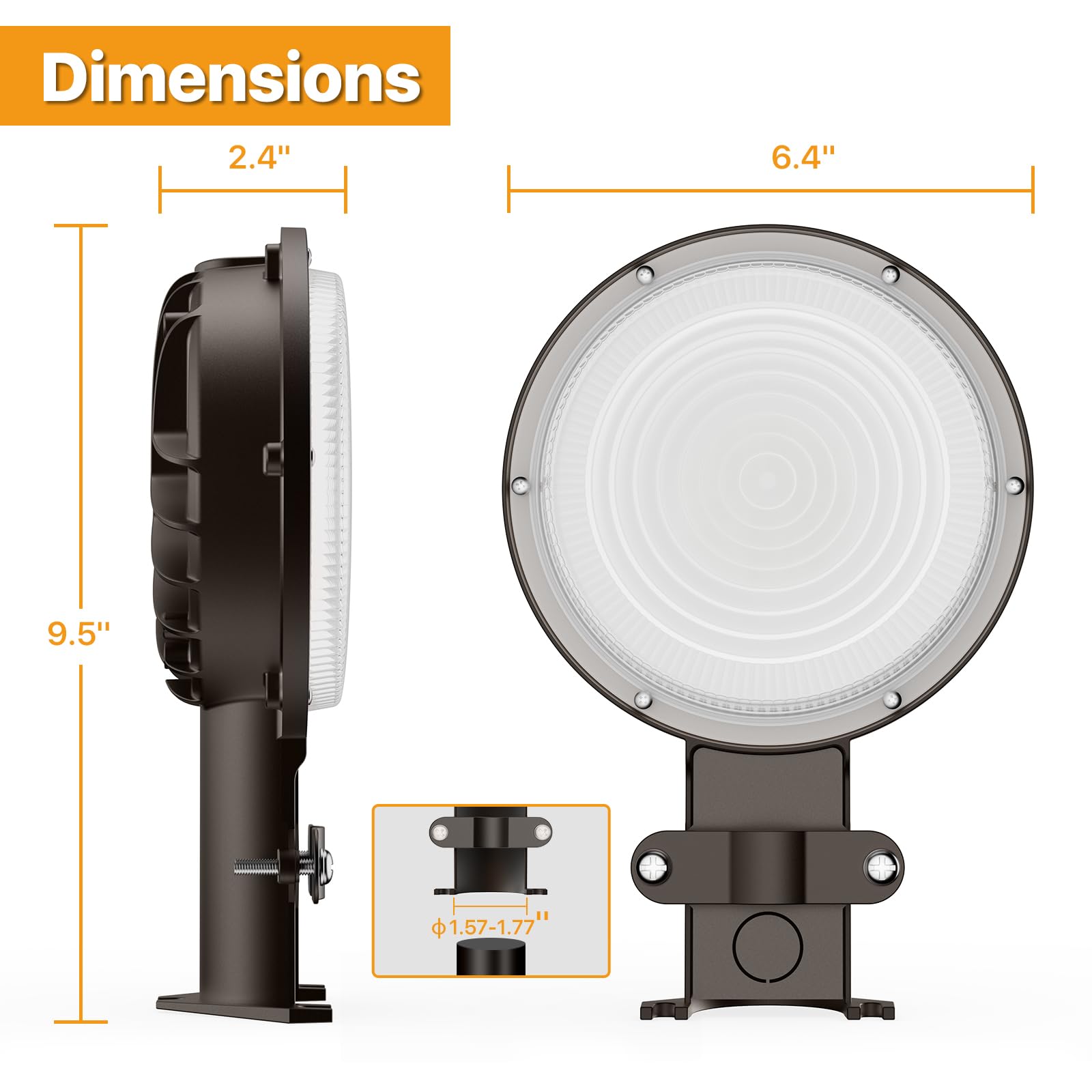 DEMILARE Barn Light 50W, IP65 Dusk to Dawn Outdoor Lighting with Photocell, ETL Certified 5000K, 5500LM Outdoor Lights for Yard Garage