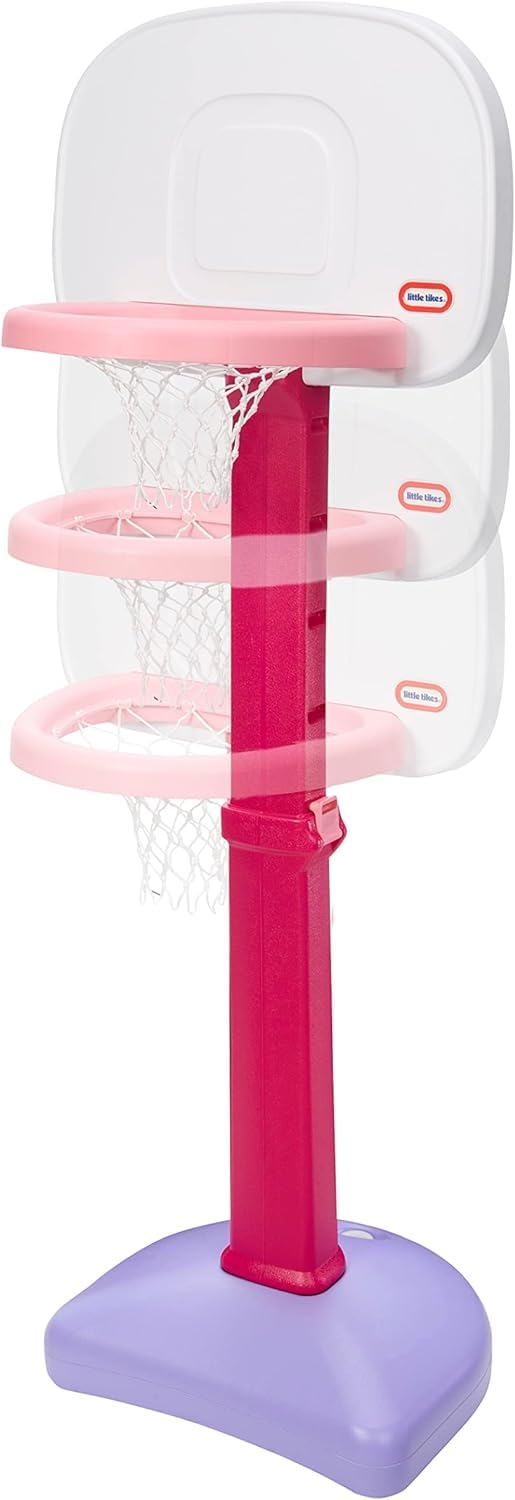 Little Tikes Easy Score Basketball Set (Pink, 3-Balls) and T-Ball Set (Pink, 5-Balls) - Bundle