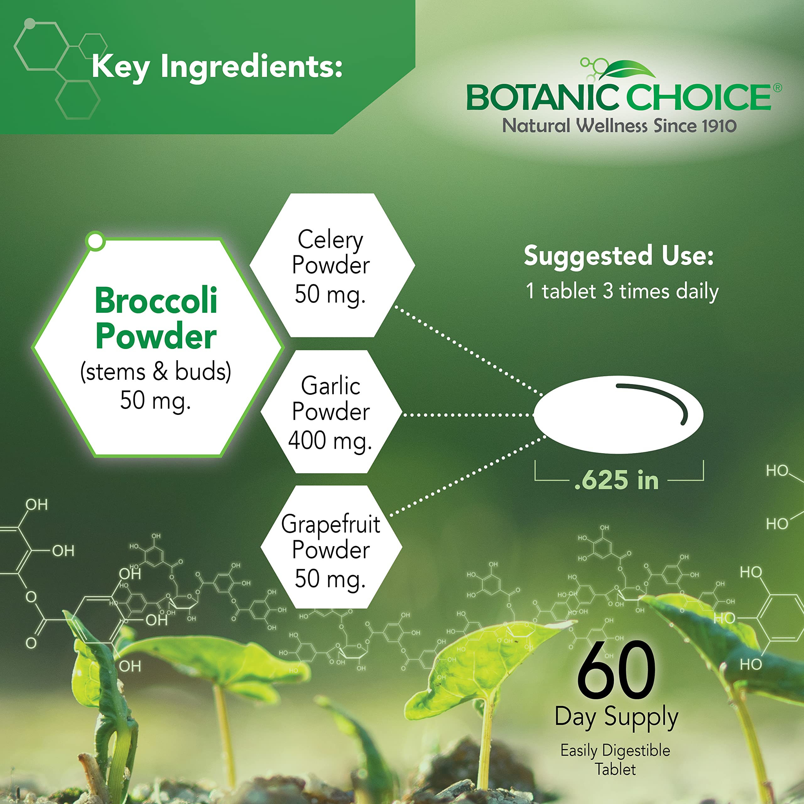 Botanic Choice Vegetable & Fruit -Fruits Plus Veggies on The Go, Fruit and Vegetable Vitamins with Essential Nutrients for Immune Support - 180 Tablets (750 mg Each)