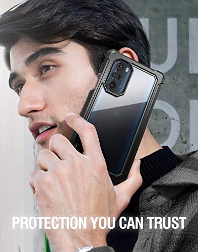 Poetic Guardian Series Case Designed for Motorola Edge Plus 5G 6.7" (2022) / Edge+ 5G UW (2022), Model # XT2201,Full Body Hybrid Shockproof Bumper Cover with Built-in Screen Protector, Black/Clear