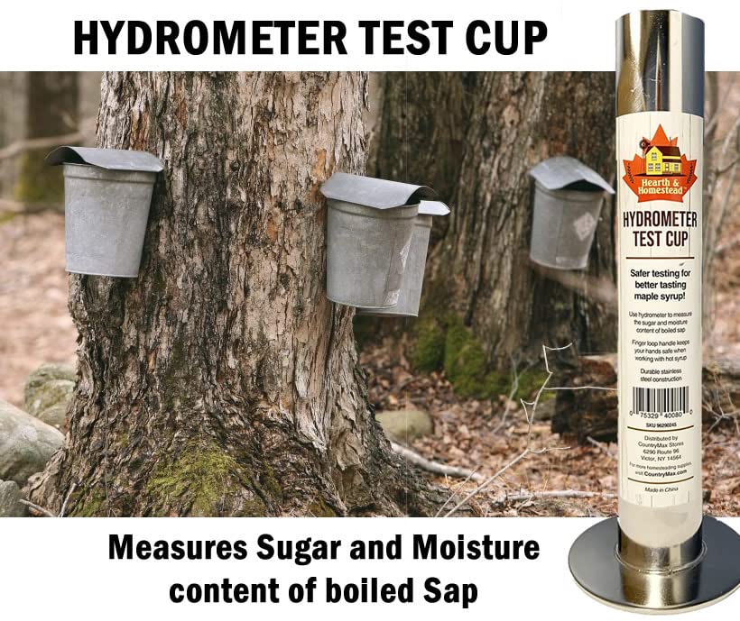 CountryMax Sap Hydrometer Test Cup for Measuring Sugar and Moisture Content, Maple Syrup Making