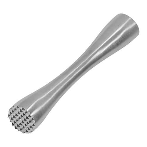 Oumefar Kitchen Muddler Tool, One Piece Forging Easy To Food Grade 304 Stainless Steel Cocktail Muddler Dishwasher Safe for Bar(Long Handle) Home