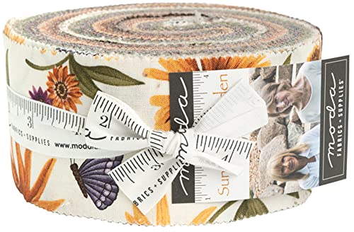 Holly Taylor Sunflower Garden Jelly Roll 40 2.5-inch Strips Moda Fabrics 6890JR