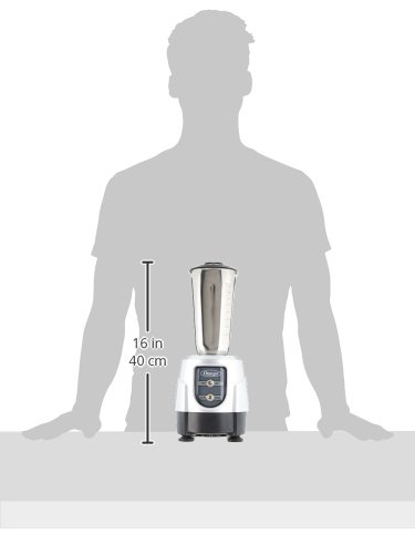 Omega BL360S 1-HP Blender Features Easy to Use Toggle Controls 32-Ounce Stainless Steel Blending Container Gripper Feet for Stability, Silver