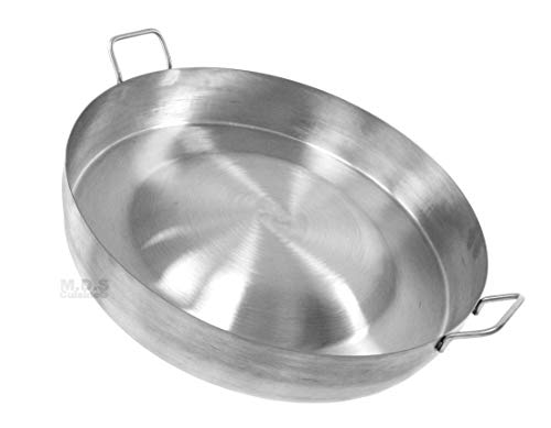 Comal Convex 21.5β Stainless Steel Panza Arriba Heavy Duty Commercial Mexican Griddle Extra High Rim