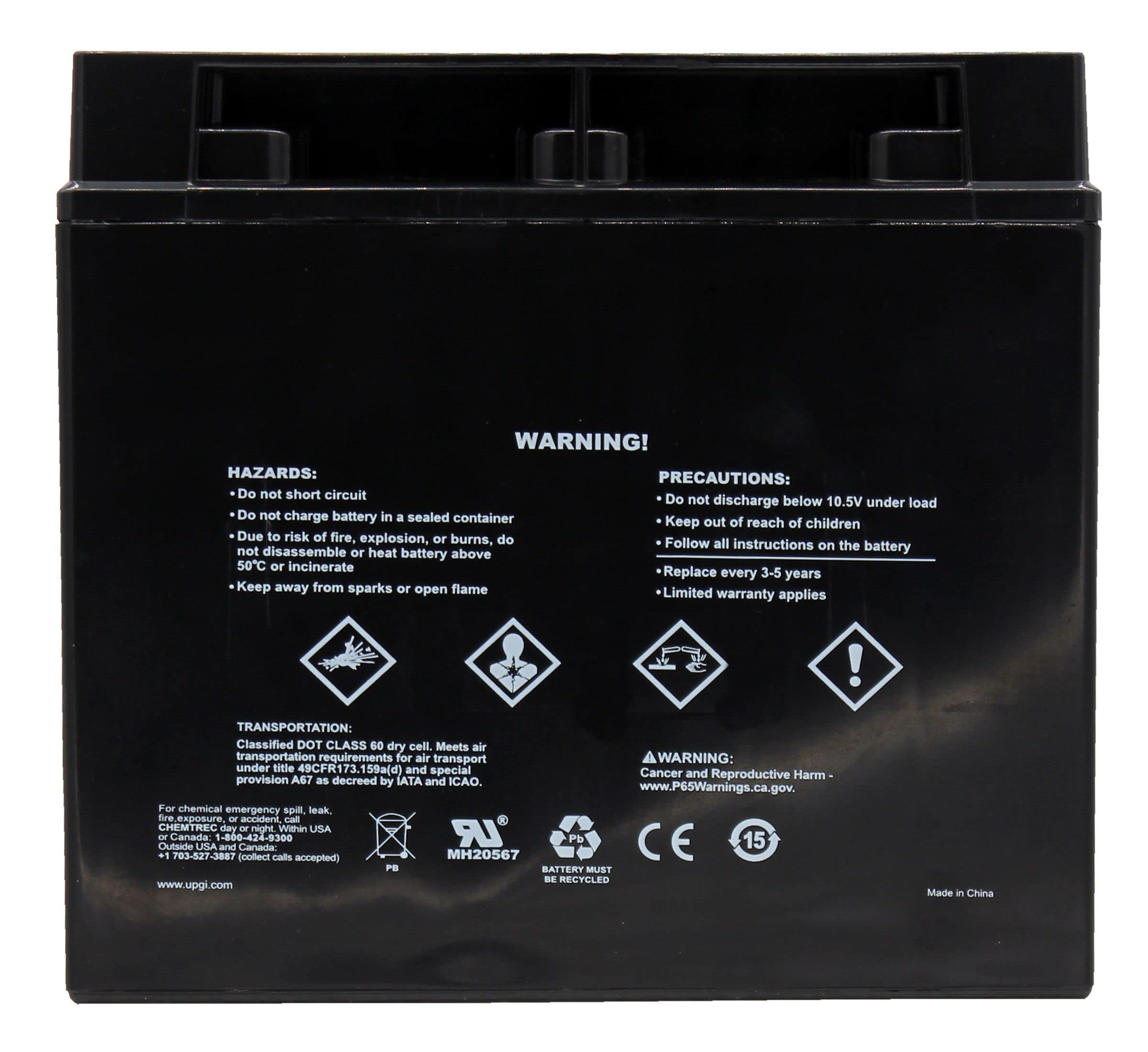 UPG New Replacement Battery for DR Power Field Mower 10483 104837 12V 17AH 18AH