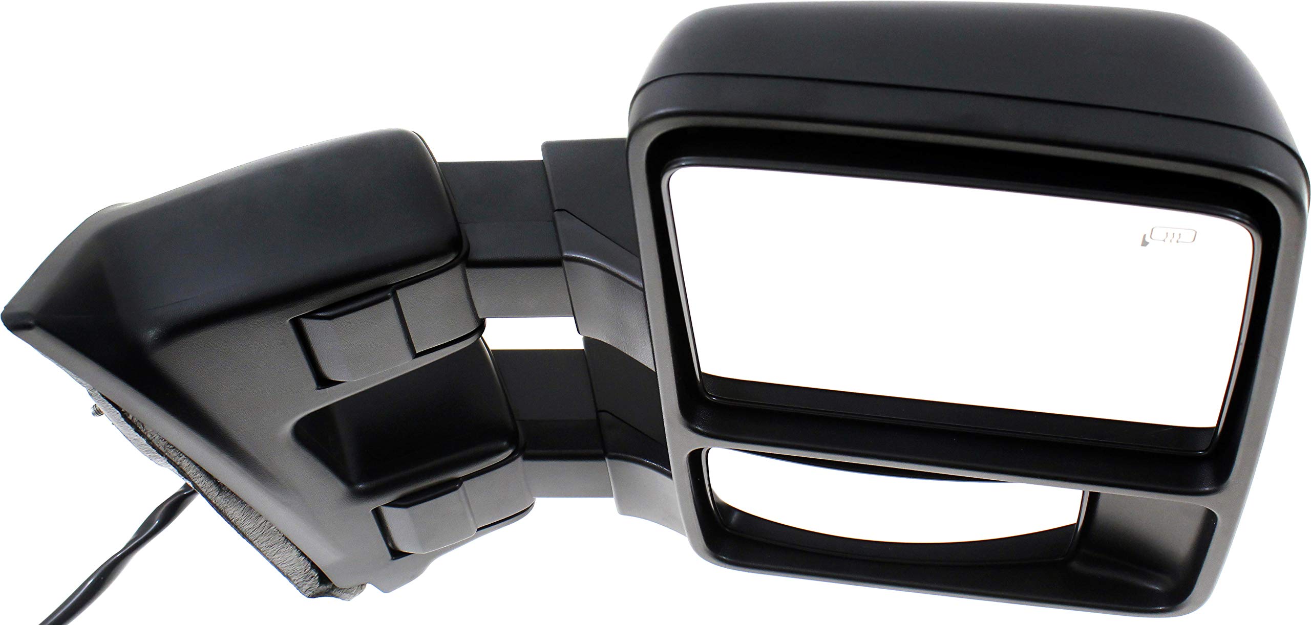 Kool Vue Passenger Side Power Heated Towing Mirror for Ford F-250 F-350 Super Duty F-450 Super Duty 2011-2012 Power Fold With Signal Light; Without Memory Auto Extend Textured
