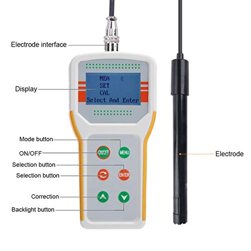 Dissolved Oxygen Meter, Dissolved Oxygen Analyzer JPB?607A DO Meter Dissolved Oxygen Detector Water Tester for Aquaculture Fish Pond