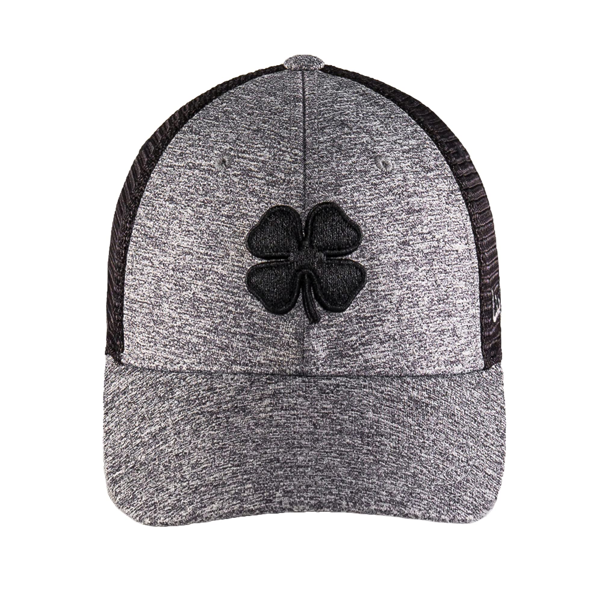Black Clover Lucky Heather Mesh Grey Flex Cap, Black/Grey/Black Mesh (L/XL)