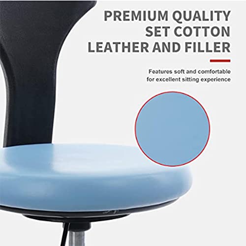 Dental Assistant Stool Dentist Doctor Chair Adjustable Height Dentist Stool with Backrest PU Leather for Office Clinic Dentist Shop Lab and Home ,A7