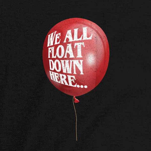 Pop Threads We all Float Down Here Balloon Halloween Horror Infant Baby Boy Girl Bodysuit Black 6M