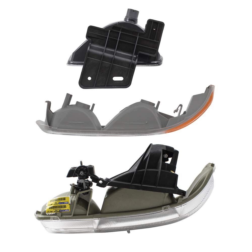 Brock Replacement 6 Pc Set Headlights Replacement Fog Lights & Side Signal Marker Lights Compatible with 1999-2002 Silverado Pickup Truck