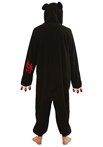 SAZAC Gloomy Bear Kigurumi - Onesie Jumpsuit Halloween Costume (Black)