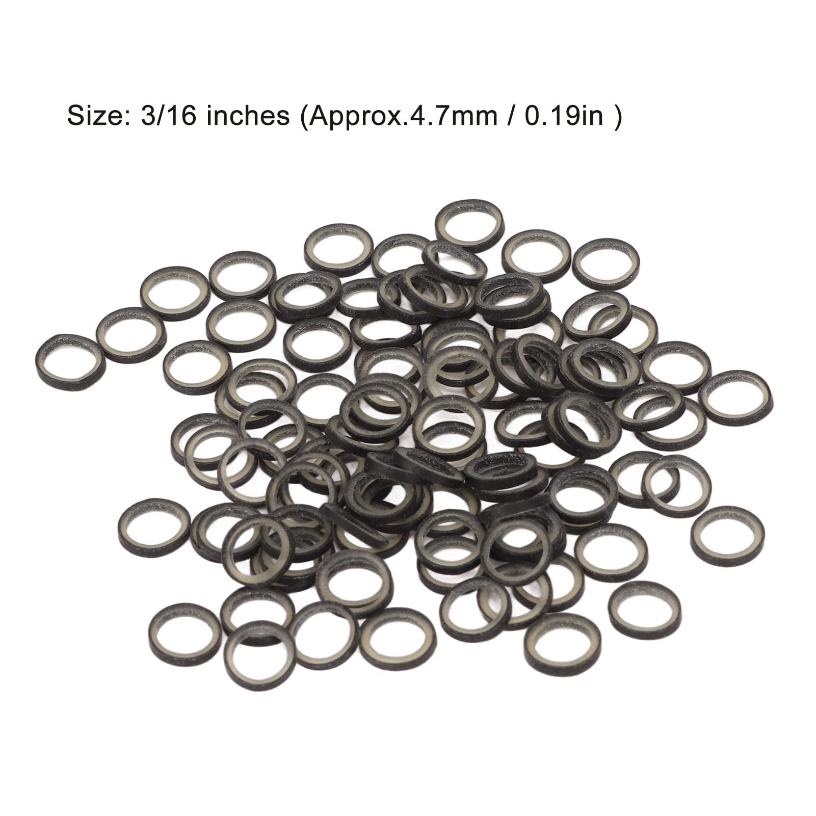 Dental Rubber Bands, Traction Elastic Rubber Bands 3.5 Oz Multifunctional for Braces for Adults (Black)