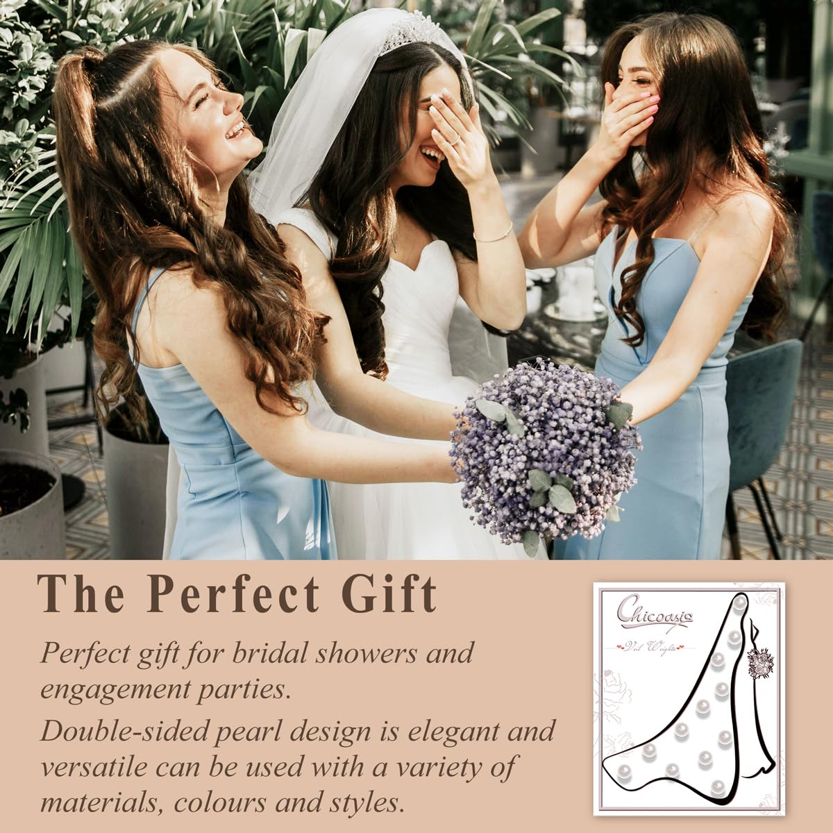 ChicOasis Veil Weights Double-Sided Pearl Veil Non-Damaging Invisible Magnetic Secures Long Veil Artificial Pearls Weights Elegant Outdoor Wedding Accessories and Gifts for Brides 12 Sets