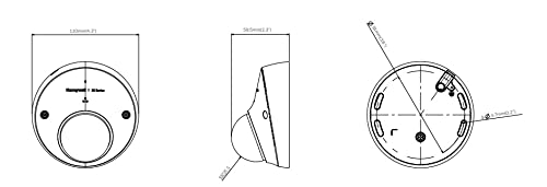 H0NEYWELL HC30W25R3 5MP Outdoor IR WDR Network Micro Dome Camera with 2.8 mm, F2.0, Fixed Lens, RJ45 Connection