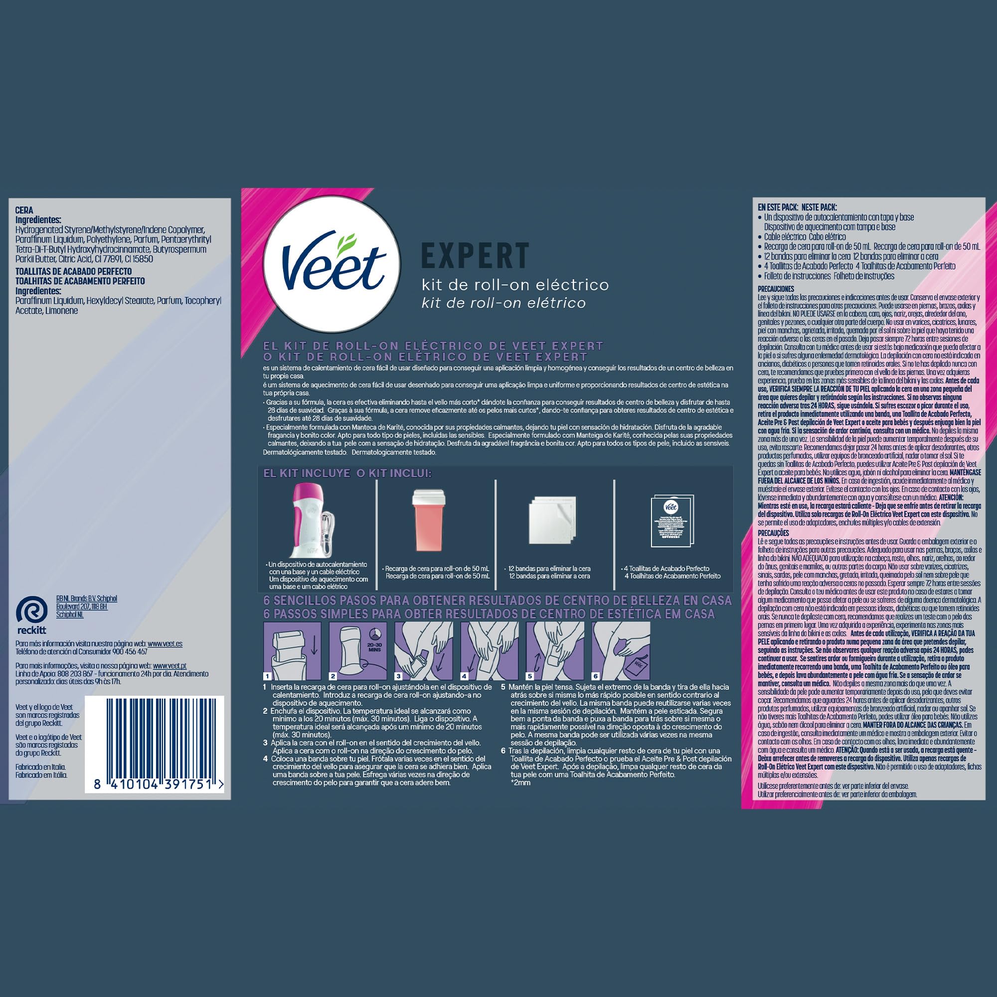 Veet Easy Wax Roll-On Electric Kit