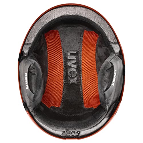 uvex Wanted, Adjustable ski & Snowboard Helmet with closable Ventilation System for Women & Men, Fierce red Stripes mat, Medium