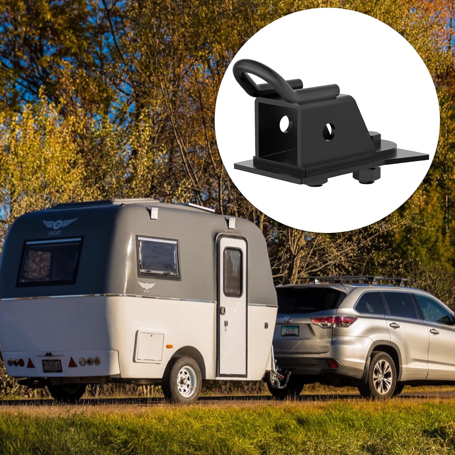 Bolt-On 2-Inch ATV, UTV Trailer Hitch Receiver Adapter,Trailer Hitch Receiver