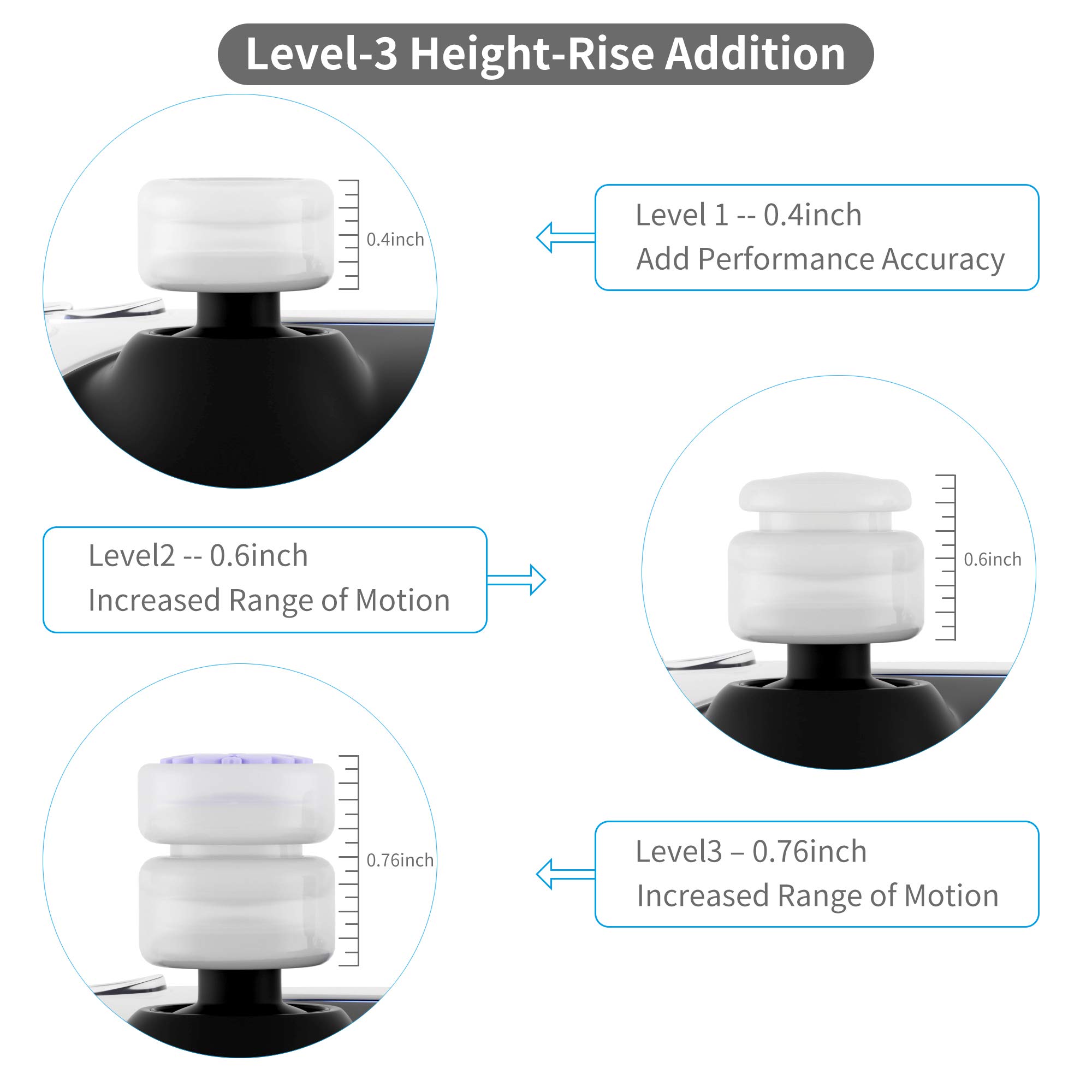 LeyuSmart Thumb Grip Caps for Playstation5 PS5 PS4 Xbox Switch Pro Controller,Cat Paw Thumbstick Caps for Joystick (Black)