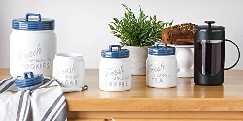 DII Kitchen Accessories Collection Ceramics, Cookie Jar, Blue