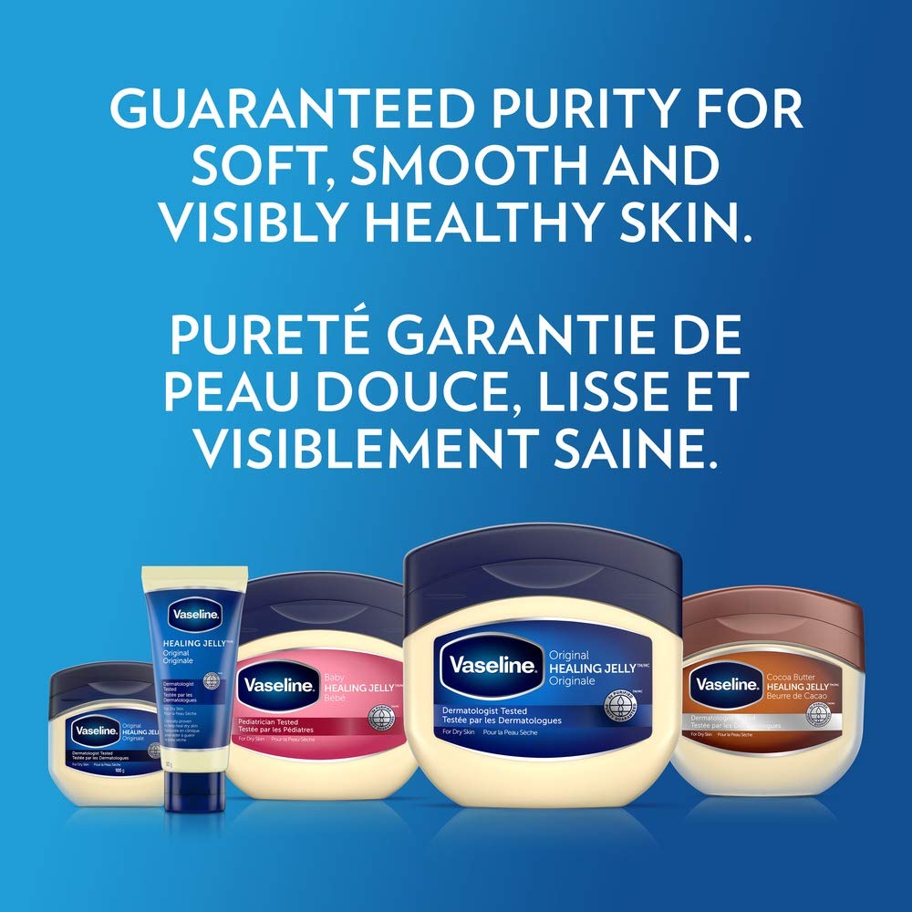 Vaseline Original Petroleum Jelly 100g- Hypoallergenic Skin Moisturizer for Sensitive Skin, Imported from Canada