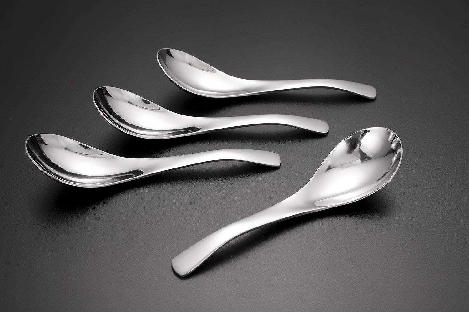 COMIART Stainless Steel Soup Spoon, Coffee Spoon, Table Spoon,Thick Heavy Weight for Home, Kitchen or Restaurant, Set of 6 (Soup Spoon)
