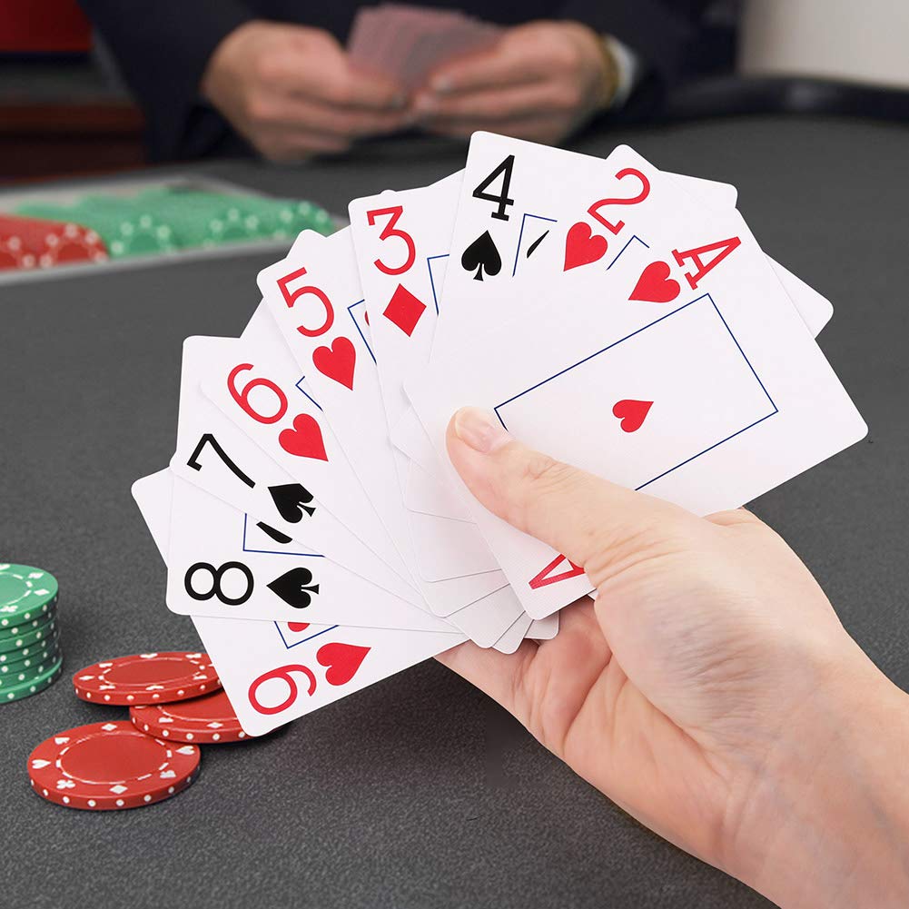 LotFancy Playing Cards, Large Print, 12 Decks of Cards (6 Black 6 Red), Jumbo Index, Poker Size, for Texas Hold'em, Blackjack, Euchre Cards Games