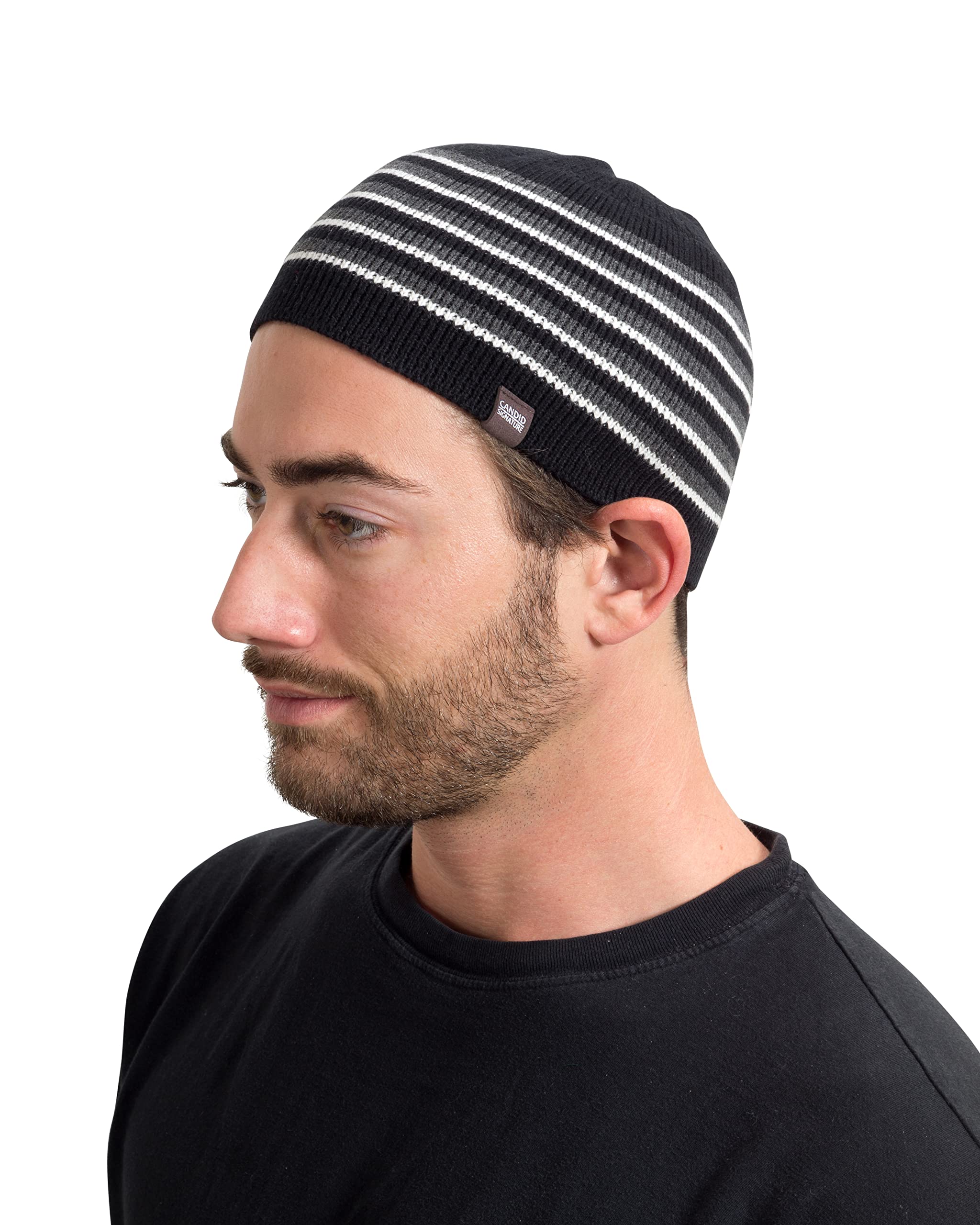 Breathable Cotton Stretchy Skull Cap Kufi Hats for Men in Cool Designs | Helmet Liner | Muslim Ramadan Gifts Eid Gifts (White w/Perforated Design)