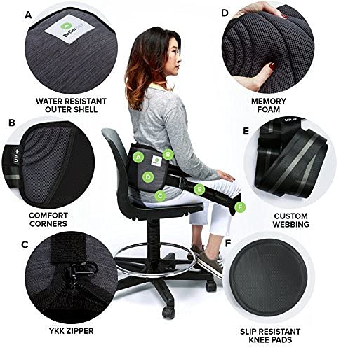 BetterBack Therapy - Sit in Perfect Posture + Lower Back Pain Relief (Heat and Ice Healing) - Portable Ergonomic Office Chair