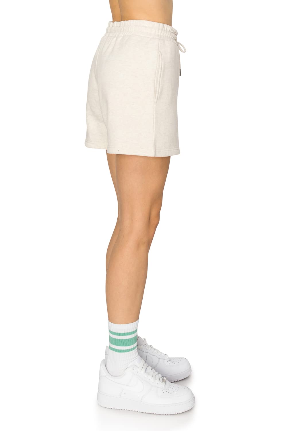 Cali1850 Women's Premium Cloud Fleece SweatShorts - Drawstring Elastic Waist Soft Cozy Casual Shorts 51920-FT632 LTOAT L