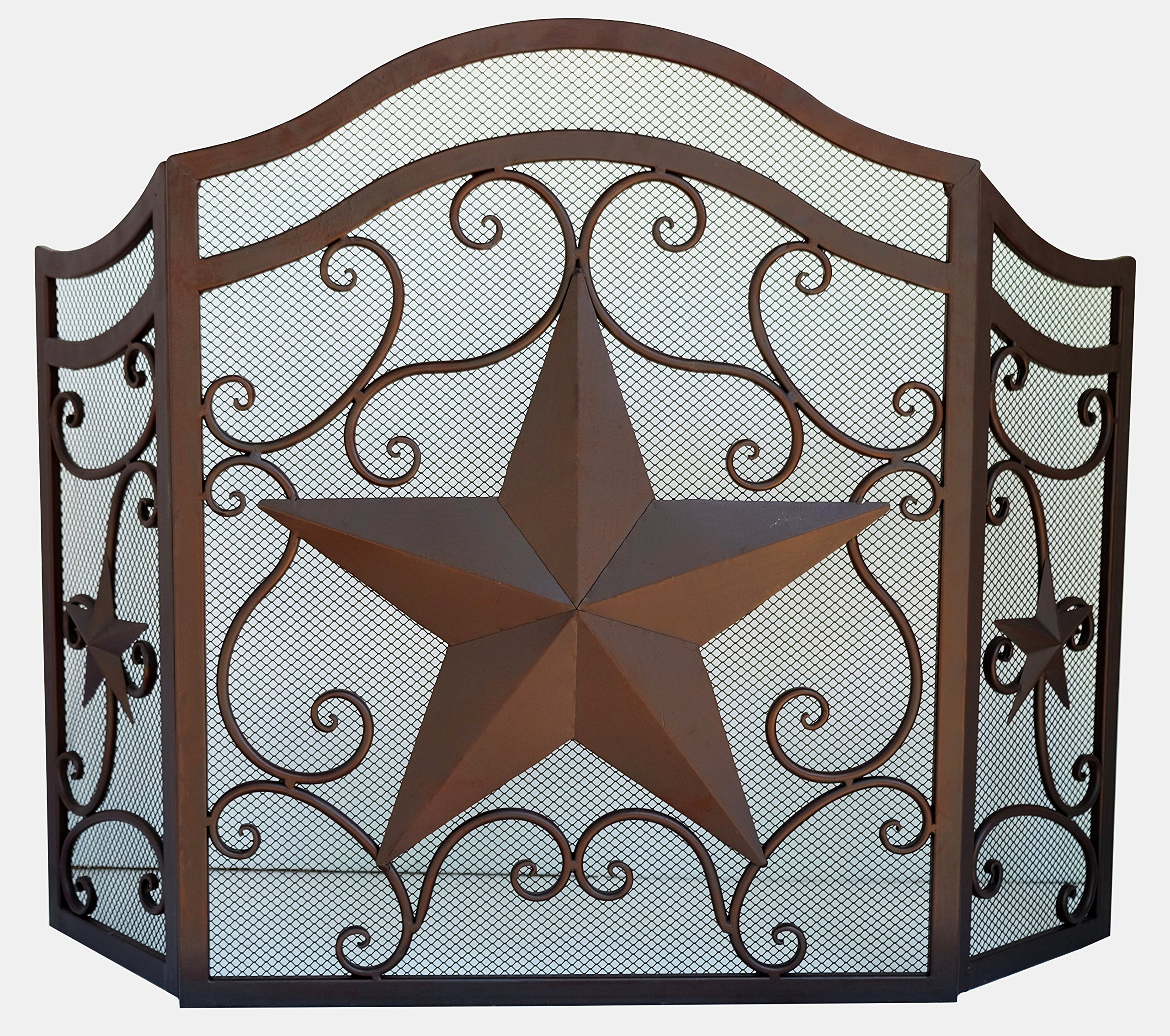 LL Home Metal Heavy Star FIRE Screen Home Decor