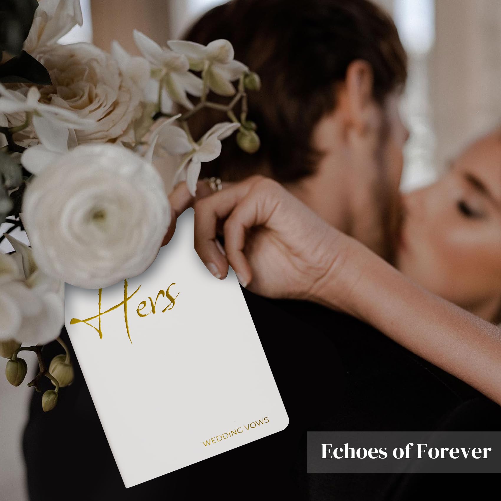 CICPAP Vow Books His and Hers, Wedding Vow Books with Gold Foil Lettering for Your Wedding, Perfect Wedding Present for Keepsake-Black&White